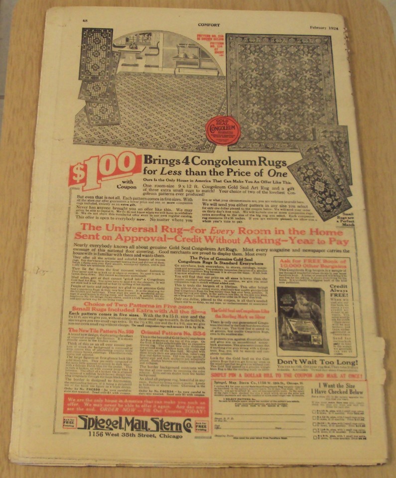 1924 Augusta Maine Newspaper/Magazine~"COMFORT"~'Presidents HARDING ...