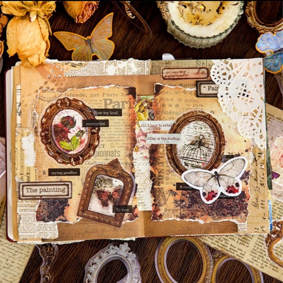 Vintage frame border picture framing stickers diary Scrapbooking DIY ...