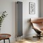 Anthracite Designer Radiator Vertical Horizontal Flat Panel Oval Column ...