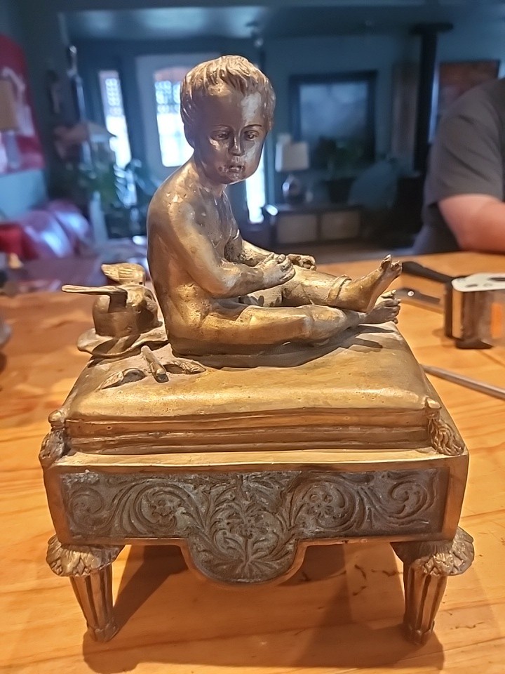19th Century Brass Recumbent Hermes Child Statue Greek God The ...