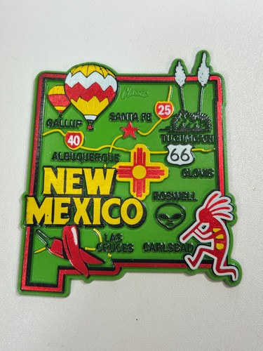 New Mexico Colorful State Magnet by Classic Magnets, 2.7" x 3.1 ...