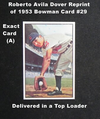 Roberto Avila Dover Reprint of 1953 Bowman Card #29_ EXACT CARD (A) | eBay