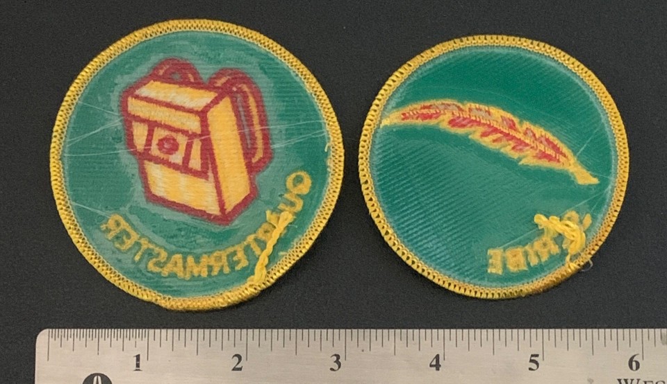 NOS QUARTERMASTER & SCRIBE Boy Scout Position PATCHES BSA Scouting ...