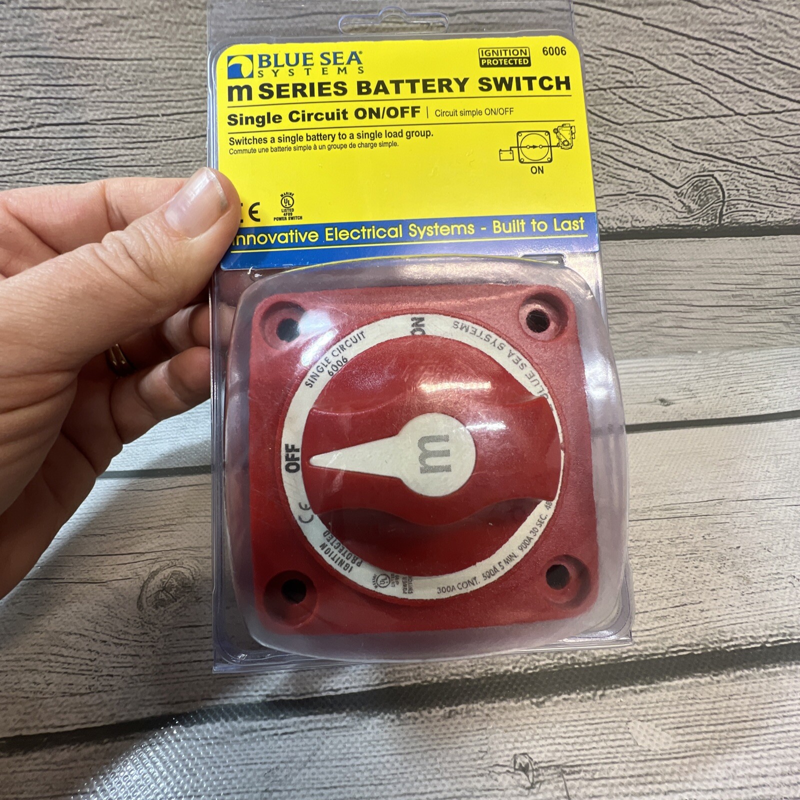 Blue Sea 6006 M-Series Battery Switch Single Circuit On/Off Marine Boat ...