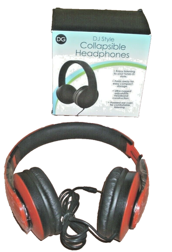 DG Digital Gadgets Dj Style Collapsible Headphones RED Ajustable | eBay
