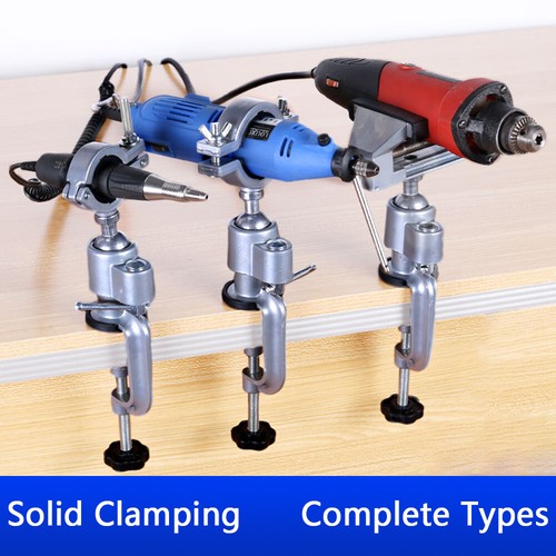 360 Rotating Bench Clamp Vises Grinder Holder Drill Stand Aluminum ...