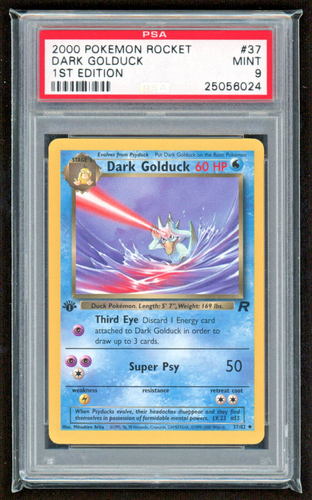 2000 DARK GOLDUCK 1ST EDITION TEAM ROCKET PSA 9 MINT #37/83 POKEMON ...