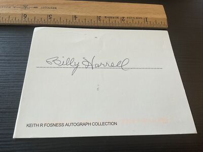 Signed Card Debut.1955 Billy Harrell | eBay