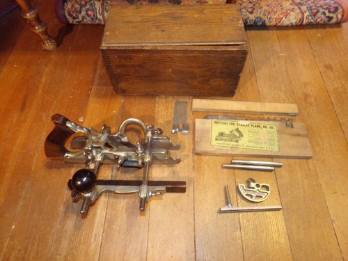Antique 1895 Stanley No.45 Combination Plane W/Blades & Box, Nice | eBay