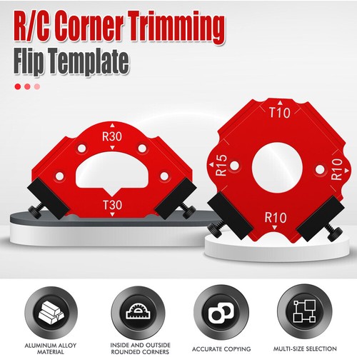 Woodworking Edge Trimmer Round R-corner Arcs Angle Positioning Template ...