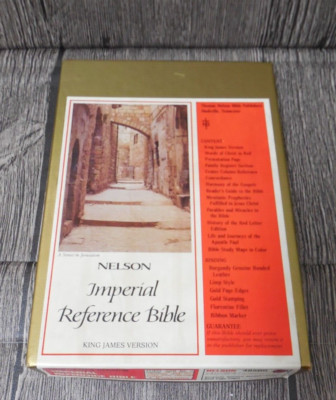 New in Box Nelson Imperial Reference Bible KJV 485BG Genuine Bonded ...