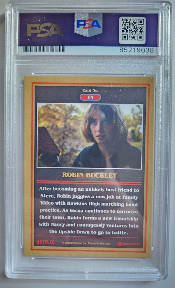 MAYA HAWKE SIGNED STRANGER THINGS TRADING CARD ROBIN PSA ZERO COOL ...