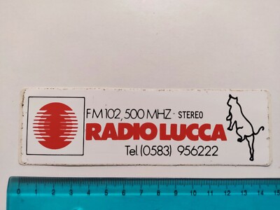 Adhesive Radio Lucca Fm 102.500 MHZ Sticker Autocollant Vintage 80s ...