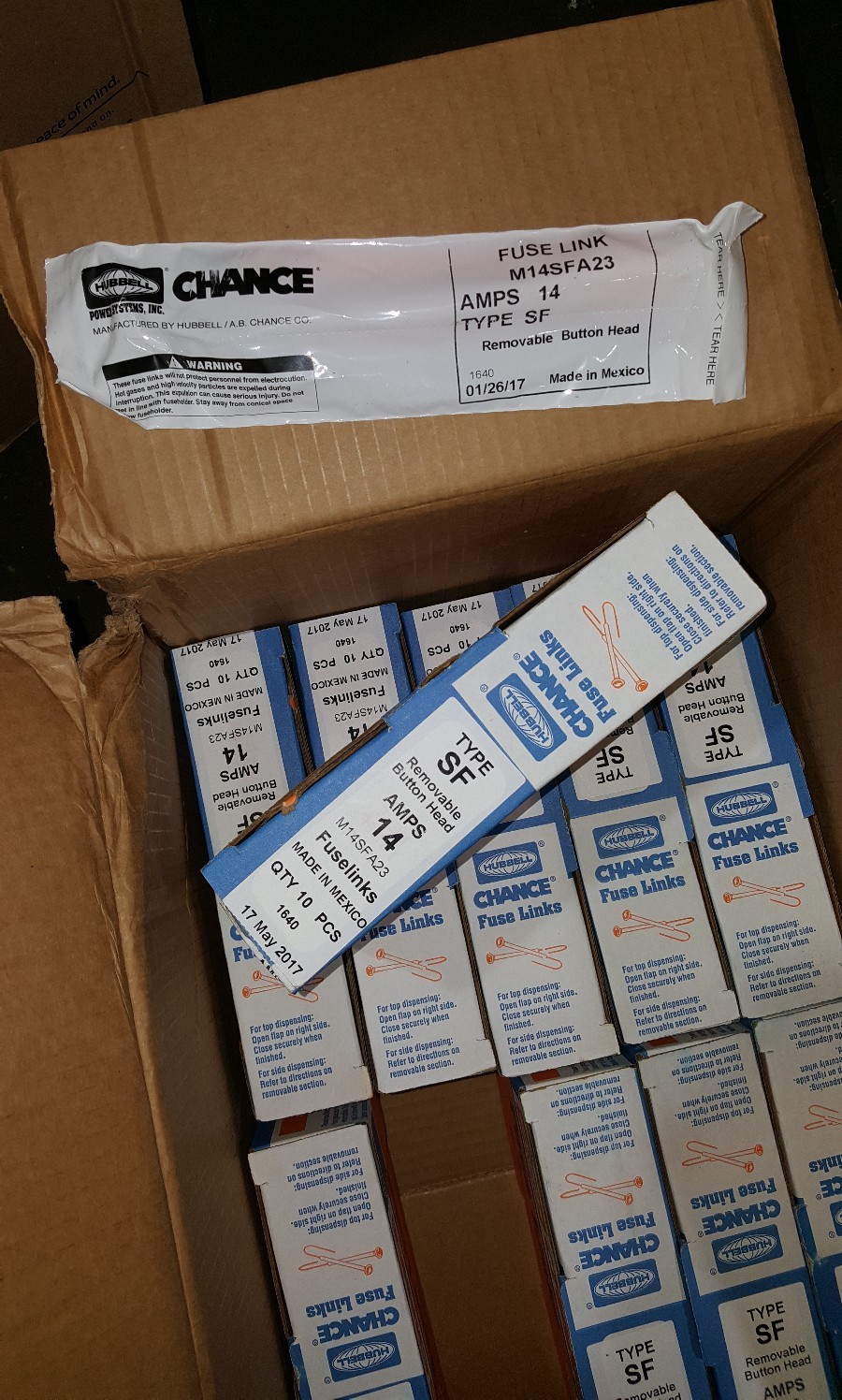 Hubbell Power Chance M14SFA23 23 Inch 14 Amp SF Fuse Link (BOX OF 10 ...