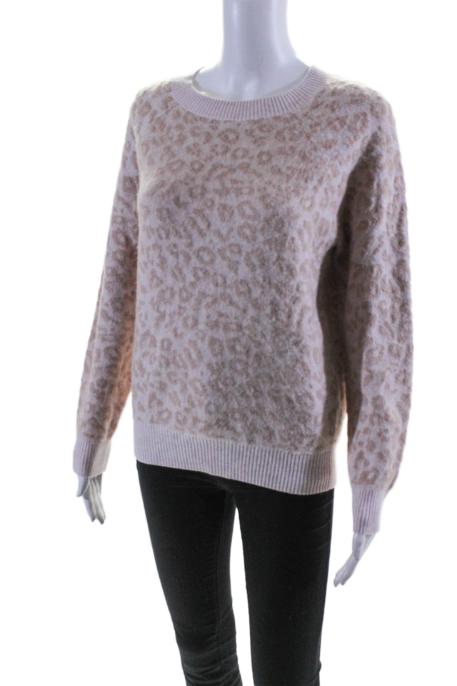 La Vie Womens Wool Cotton Animal Printed Soft Textured Sweater Pink ...
