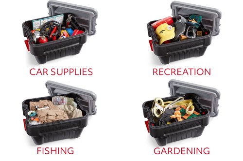 Rubbermaid 8 Gallon Impact Resistant Square Action Packer Storage ...