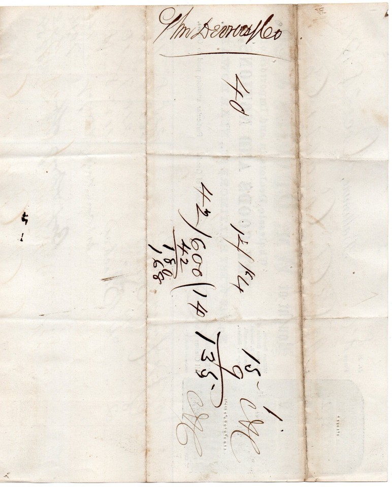 Wm. Devries & Co Dry Goods Baltimore MD Dec 28 1870 Document TT | eBay