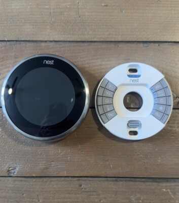 Google Nest 3rd Generation Learning Thermostat T3017US Stainless Steel ...