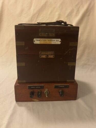 Hamilton Model 21. "Break-Circuit" Ships Marine Chronometer Box, Ultra ...