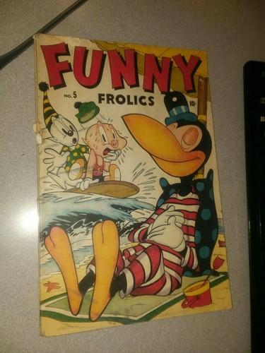 Funny Frolics #5 TIMELY marvel comics 1945 golden age funny animal ...