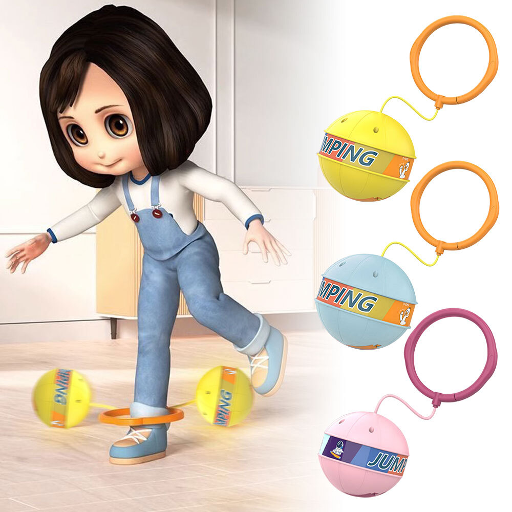 Glowing Bouncing Ball, Kids Light Up Flashing Ankle Skip Ball KJ | eBay