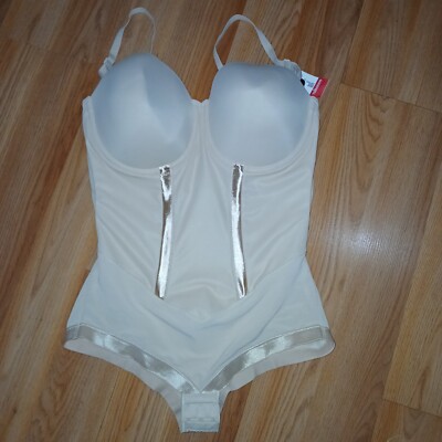 MAIDENFORM FLEXEES BODY BRIEFER SIZE 40D STYLE #1256 STRAPLESS NUDE ...