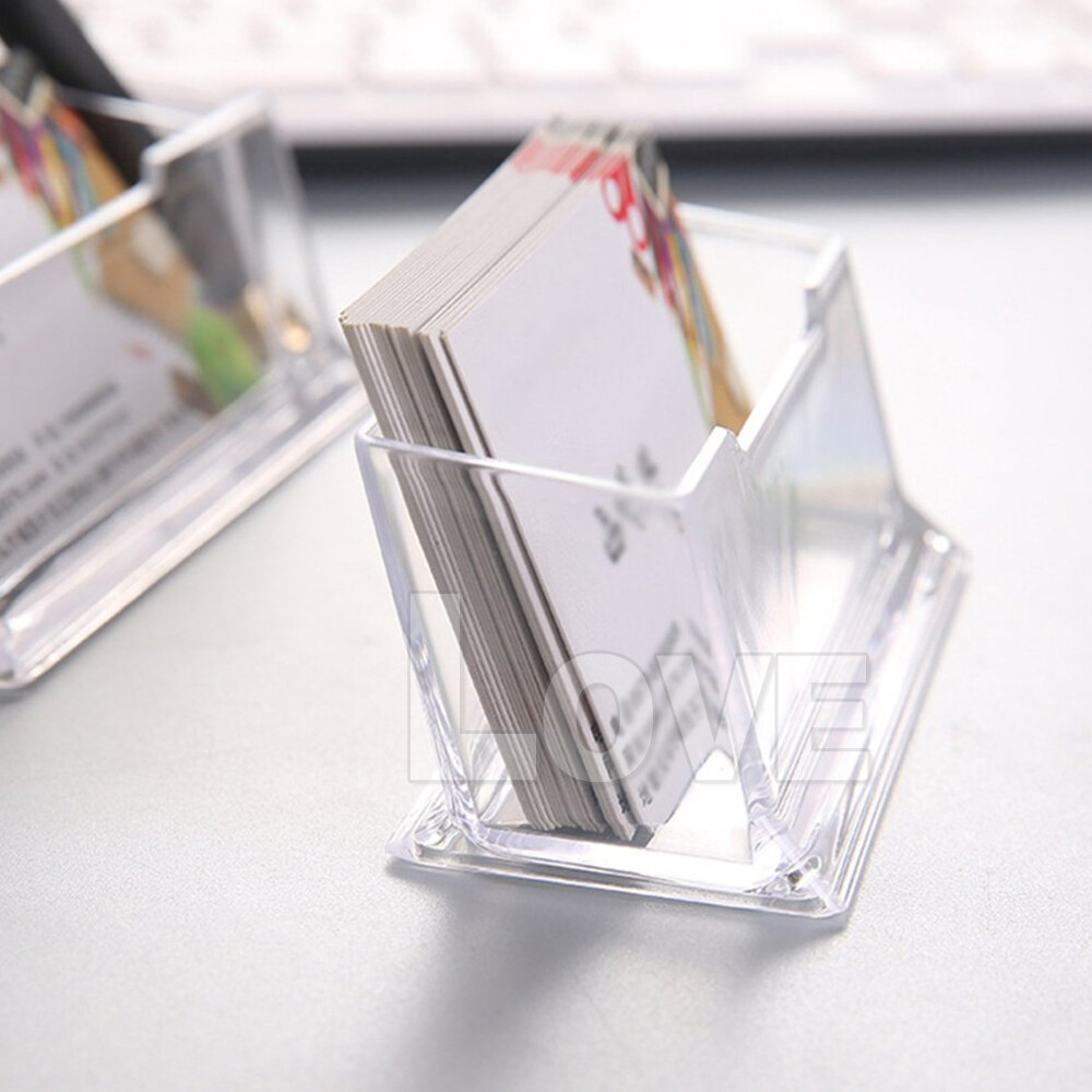 20 X Clear Desktop Business Card Holder Display PMMA Stand Plastic Desk ...