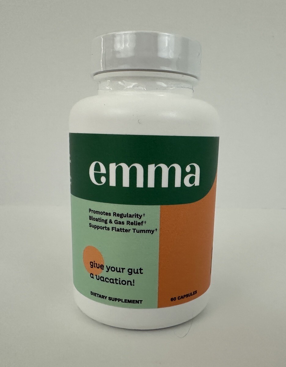 Emma Relief Dietary Supplement For Gut Bloating 60 Capsules Exp 09/2025 ...