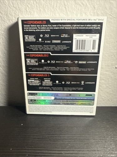 The Expendables 1, 2, 3 Film Collection 4K UHD Blu-ray NEW Sealed w ...