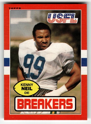 1985 Topps USFL FOOTBALL Kenny Neil #109 Portland Breakers HIGH GRADE ...