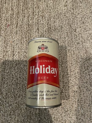 WISCONSIN HOLIDAY CRIMPED STEEL PULL TAB BEER CAN HUBER BREWING MONROE ...