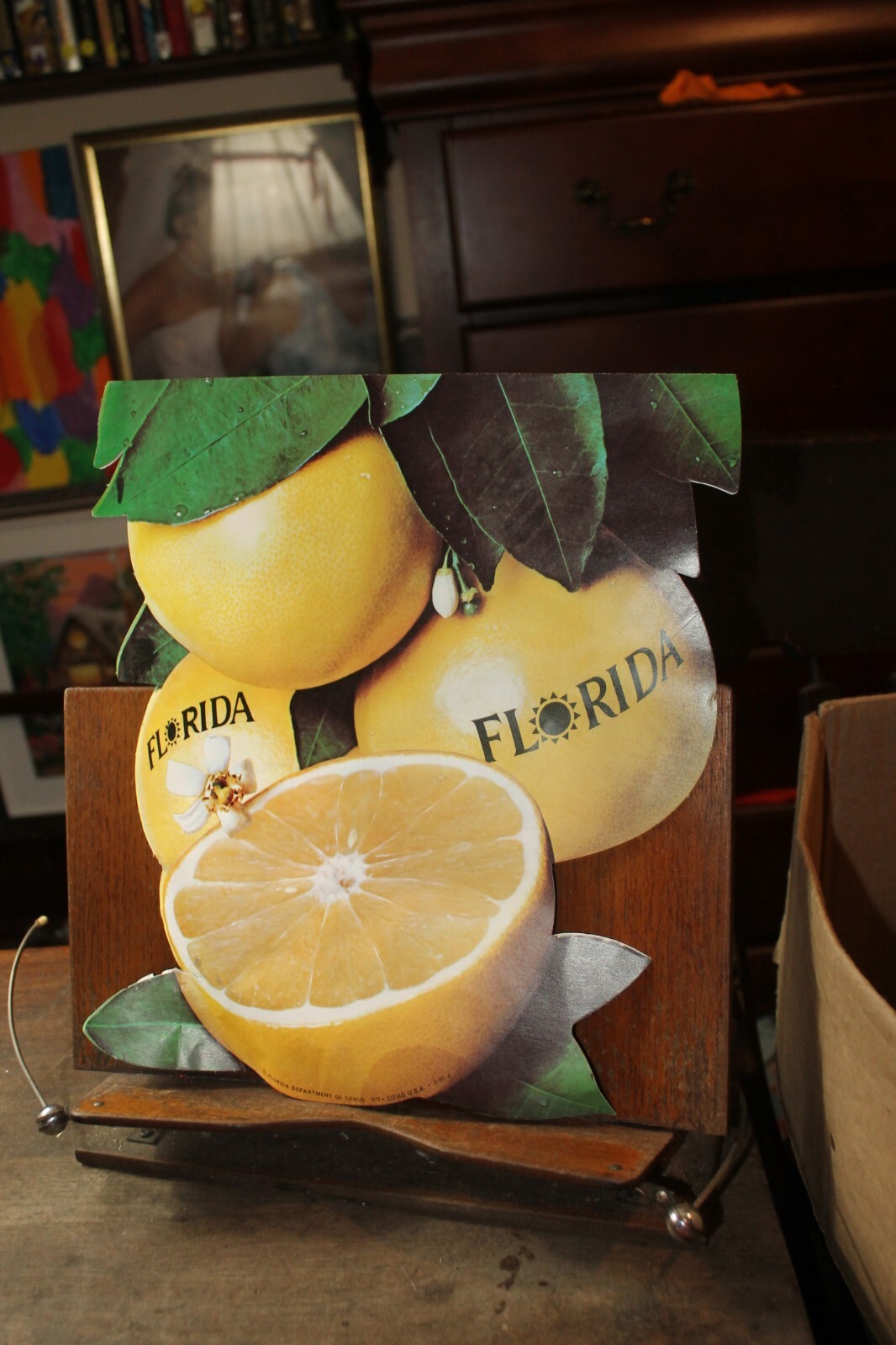 Vintage Paper Sign Florida Citrus Grapefruit Orange 11" x 13" 2 Sided ...