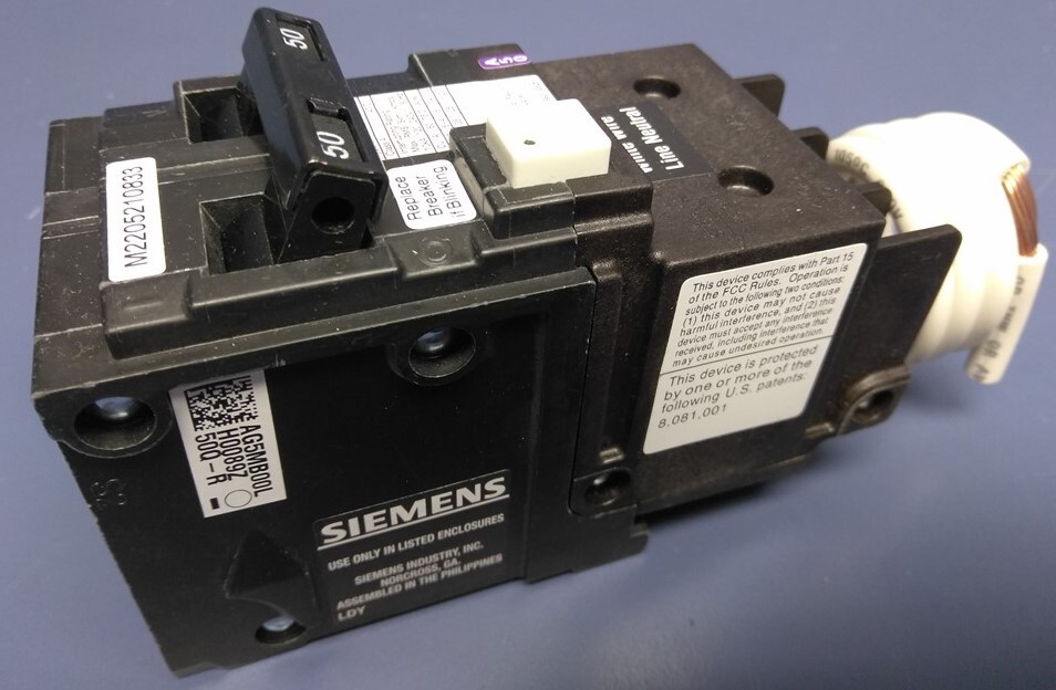 Siemens QF250A 50A 120/240V 10kA 50/60Hz Plug-In GFCI Miniature Circuit ...