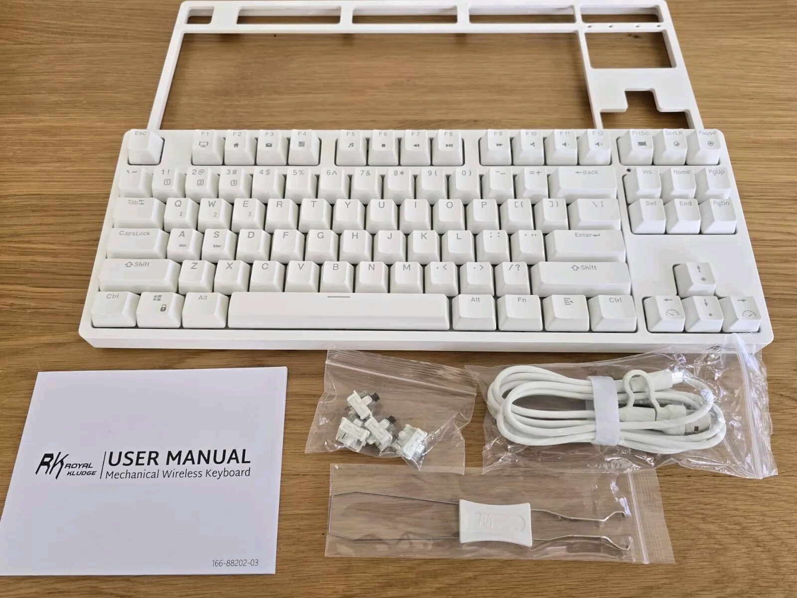 RK ROYAL KLUDGE RK87 Wireless Mechanical Keyboard Brown Switches.