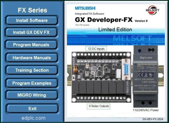 Standard PLC Programmable Controller KIT, GX DEV Industrial Programming Software | eBay