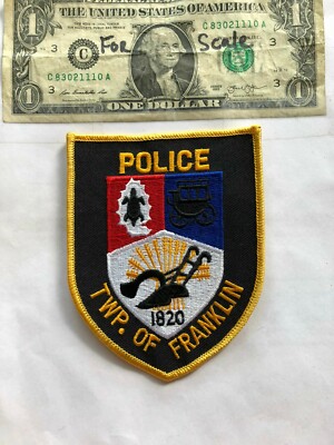 Franklin New Jersey Police Patch un-sewn in Great Shape | eBay