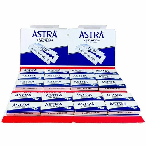 100 Astra Double Edge Razor Blades - Superior Stainless - FAST Shipping ...
