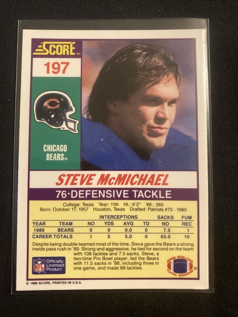 1990 Score - #197 Steve McMichael for sale online | eBay
