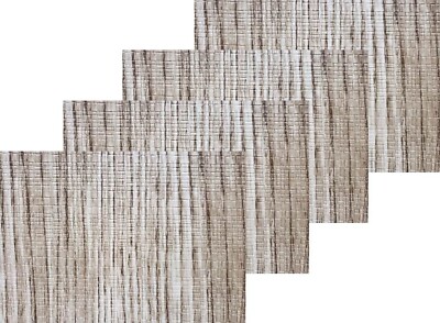 Set of 4 Kitchen Textured Vinyl PVC Foam Back Placemats (12"x18") WOOD ...