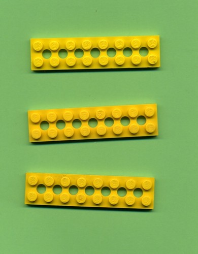 Lego--3738 -- Lochplatte -- Gelb --Technik -- 2 x 8 -- 7 Loch -- 3 ...