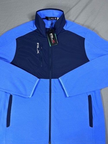 RLX Ralph Lauren Men's XL 1/4 Zip Blue & Navy Pullover Fleece Jacket ...