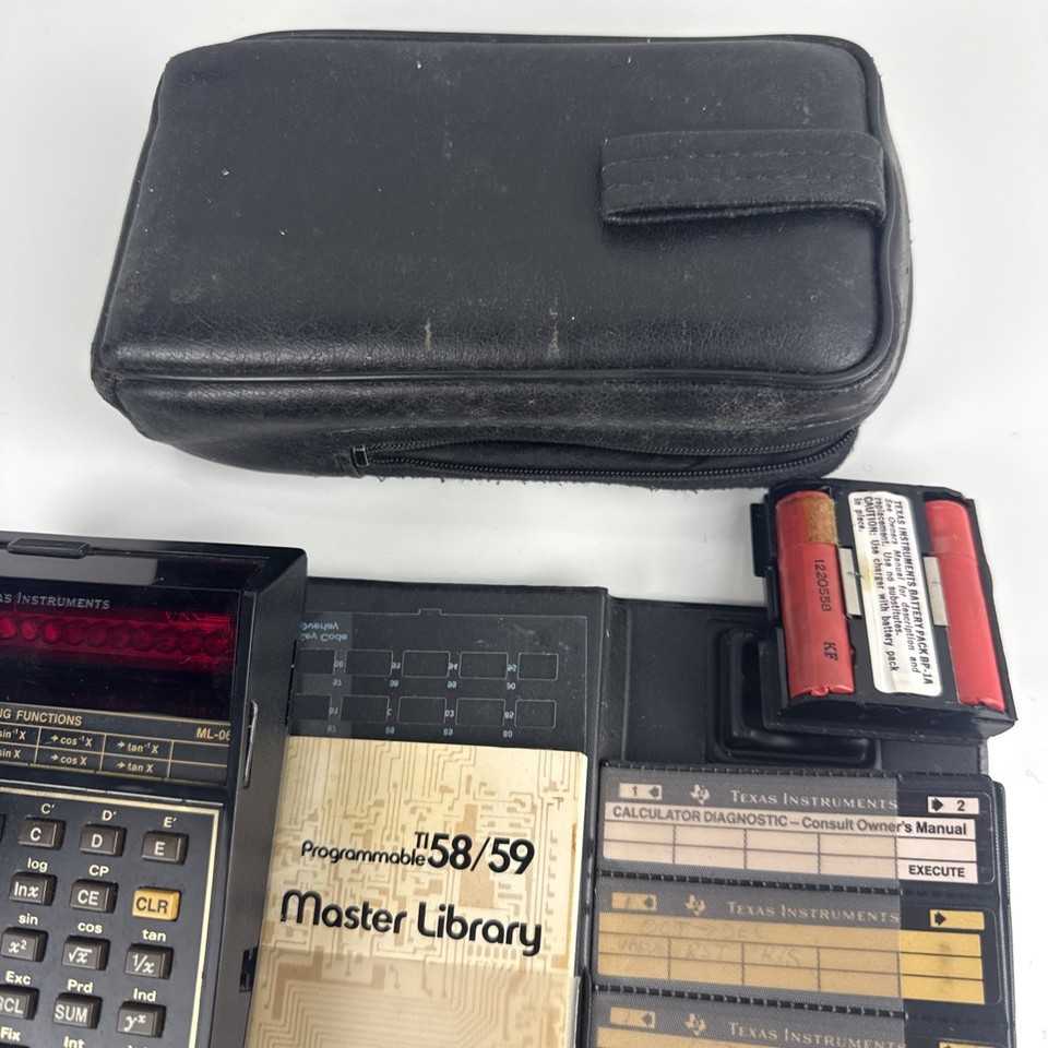 Texas Instruments TI Programmable 59 Calculator Case & Master Module ...