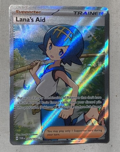 Pokemon TCG Twilight Masquerade Lana's Aid Ultra Rare Holo Card 207/167 ...