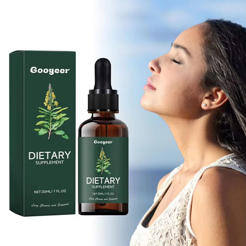Mullein Leaf Extract Drops 60ml Lung Cleanse Respiratory Herbal Drop ...