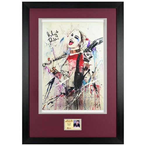 Margot Robbie Autographed Rob Prior Harley Quinn 13x19 Giclee Framed ...