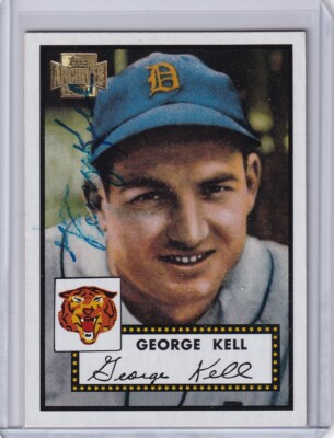 2001 TOPPS ARCHIVE #231 GEORGE KELL 1952 STYLE HAND SIGNED AUTOGRAPH ...