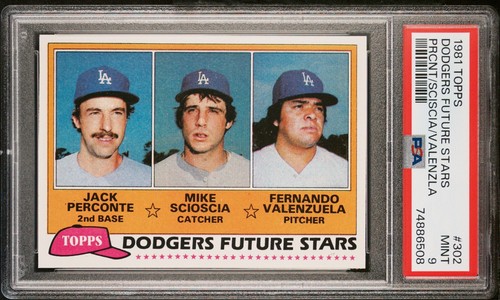 PSA 9 Fernando Valenzuela Rookie Card 1981 Topps #302 Dodgers Future ...