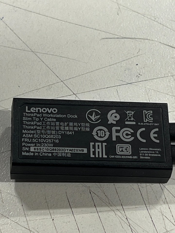 Genuine Lenovo ThinkPad Thunderbolt 3 Dock Y Cable DY1841 5C10V25716 | eBay