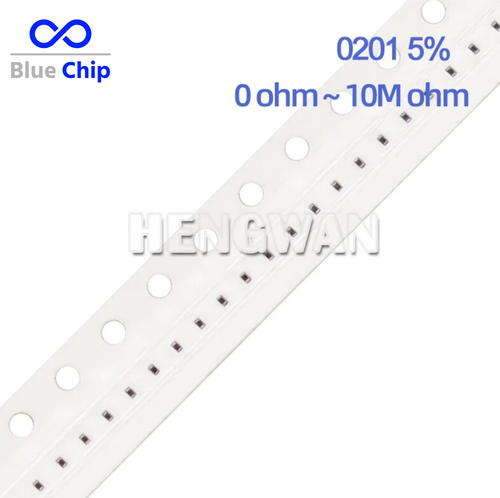 100 pcs 0201 SMD Resistors 1/20W 5% Range Available 0 ohm to 10M ohm ...