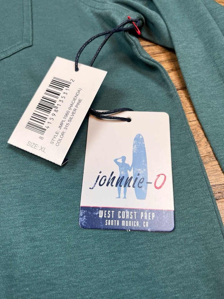 NWT Johnnie-O West Coast Prep Long Sleeve Polo Shirt Men's Size XL ...